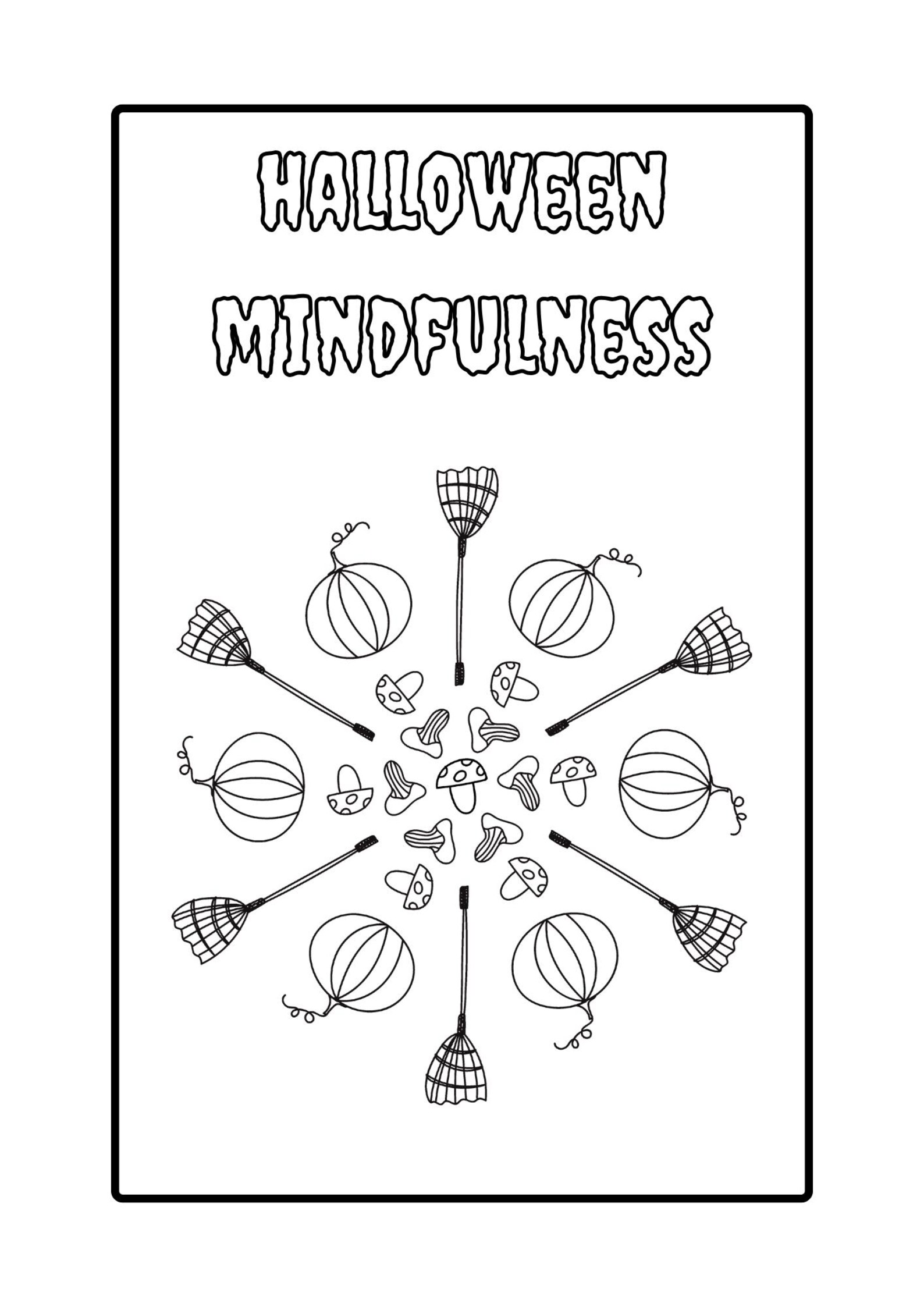 Spooky Hygge Coloring Pages 9 Cute & Cozy Halloween Pages Set One ...