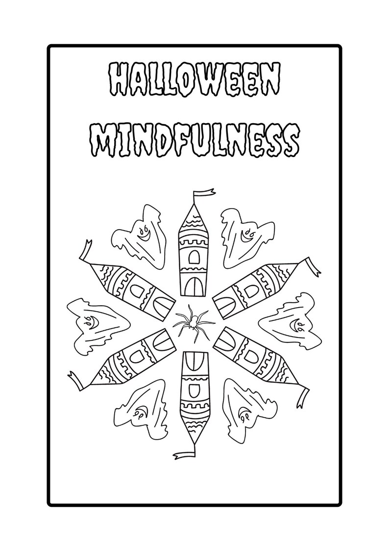Spooky Hygge Coloring Pages 9 Cute & Cozy Halloween Pages Set One ...