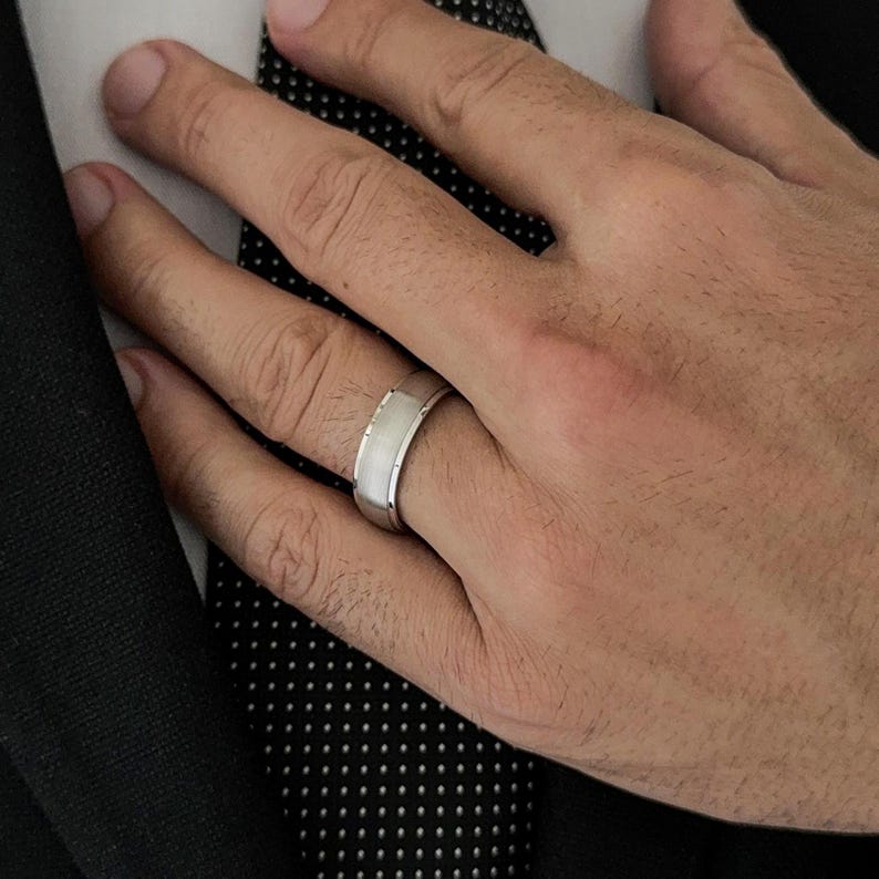 7mm Classic Men's Wedding Band / Comfort Fit Wedding Band / Handmade ...