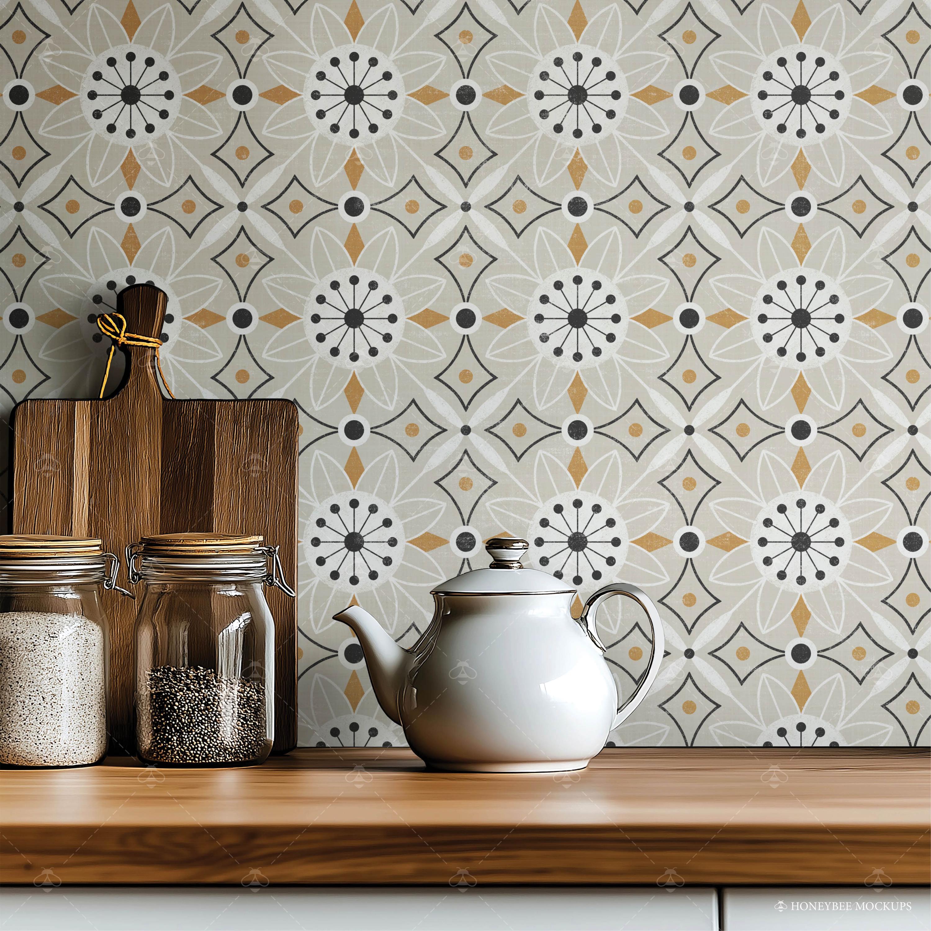 Kitchen Counter Wallpaper Mockup, Interior Design Mockup, PSD Wallpaper ...