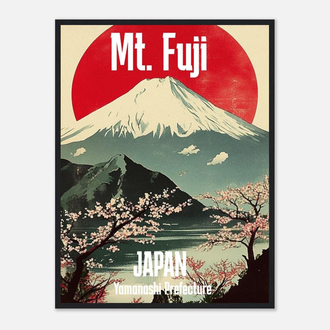 Mount Fuji Wall Art Japan Travel Poster Typography Print Travel Poster Entryway Print Art Poster ...