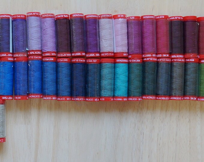 Genziana Wool Thread Sampler Pack for Wool Applique and Embroidery ...