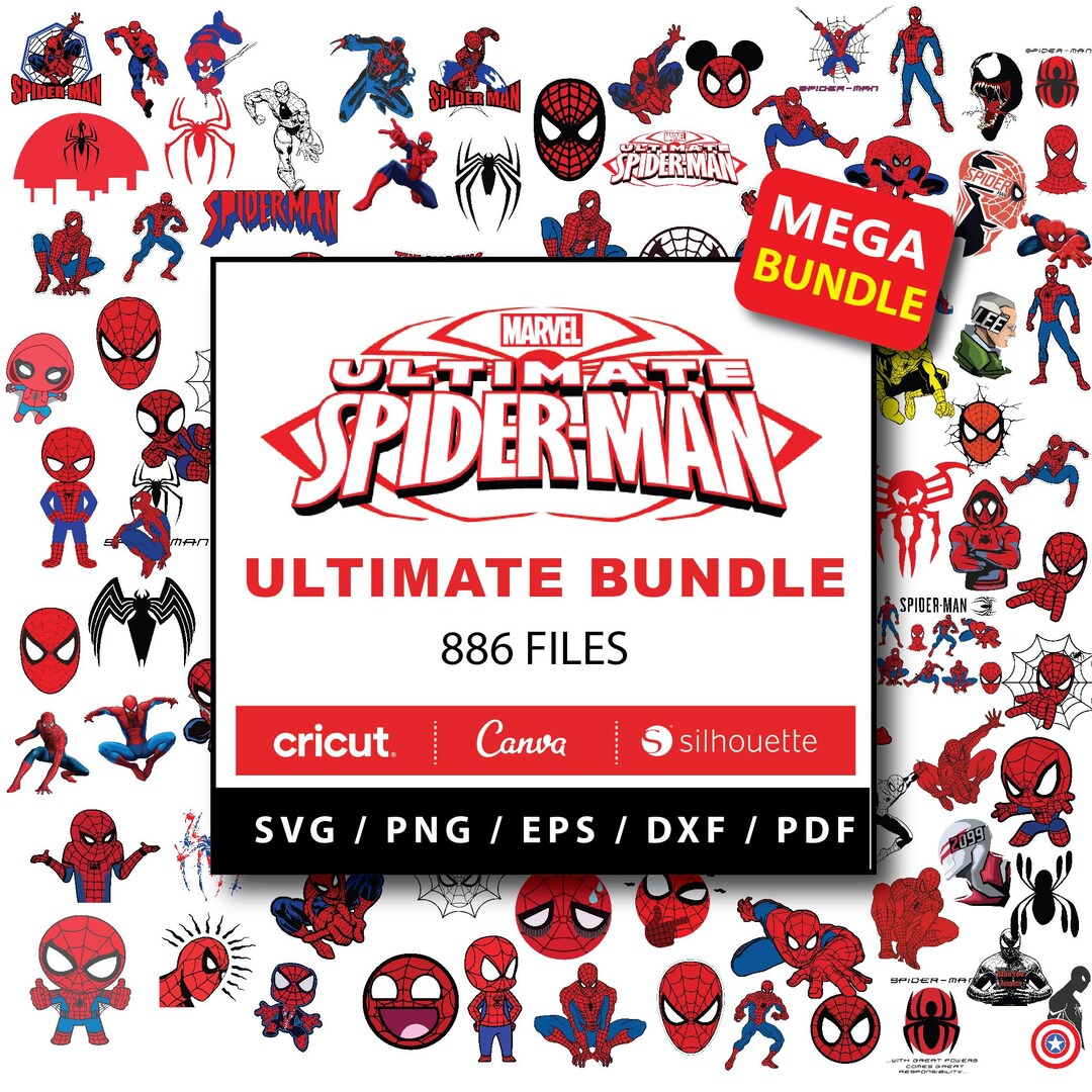 Spider-man SVG Bundle Pack Spierman, Web-slinger Clipart for Cricut ...