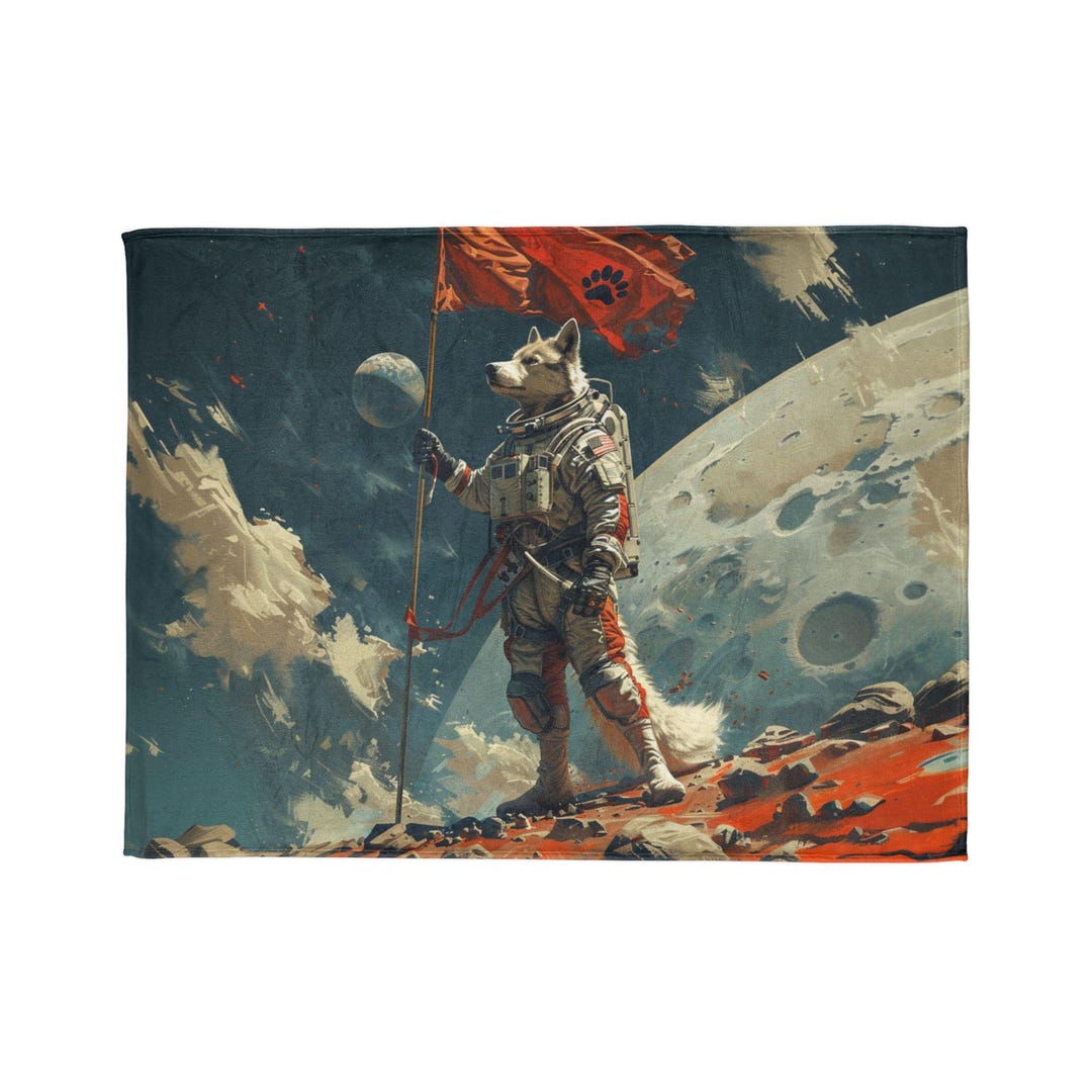 Soft Blanket, Space Husky Mars Adventure Galaxy Throw Blanket, Earth ...