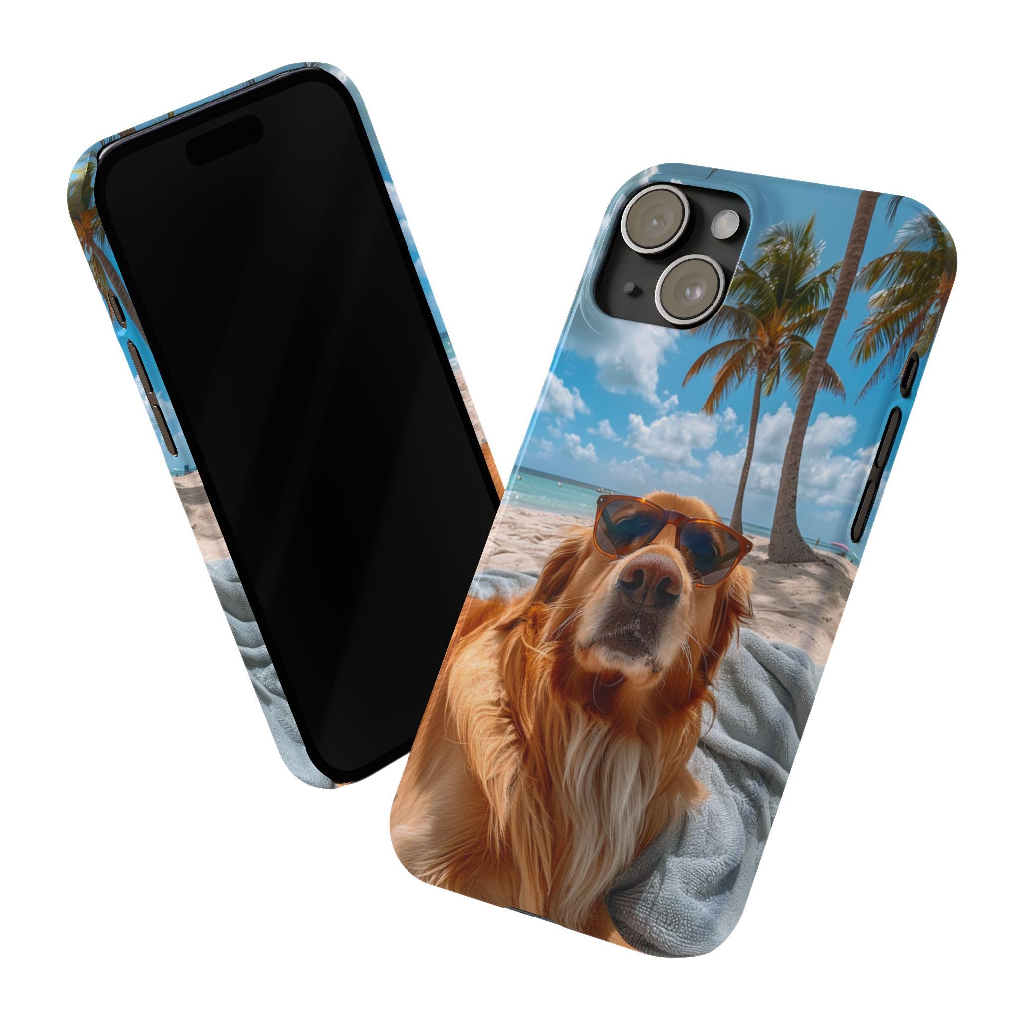 Golden Retriever Beach iPhone Case, Dog Lover Gift, Tropical Phone ...