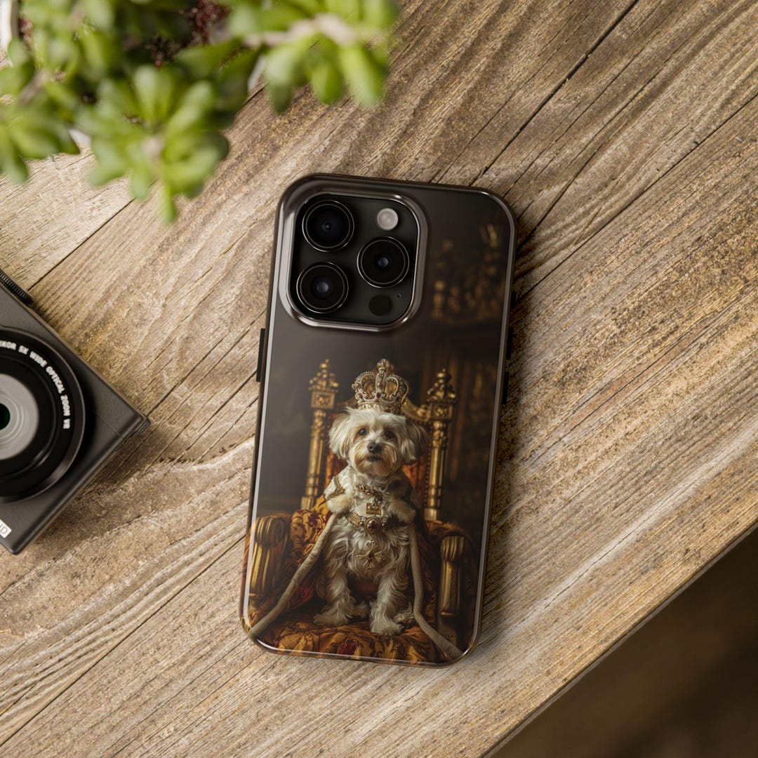 Maltese Dog Royal Throne Phone Case, Regal King Crown Castle Cover ...
