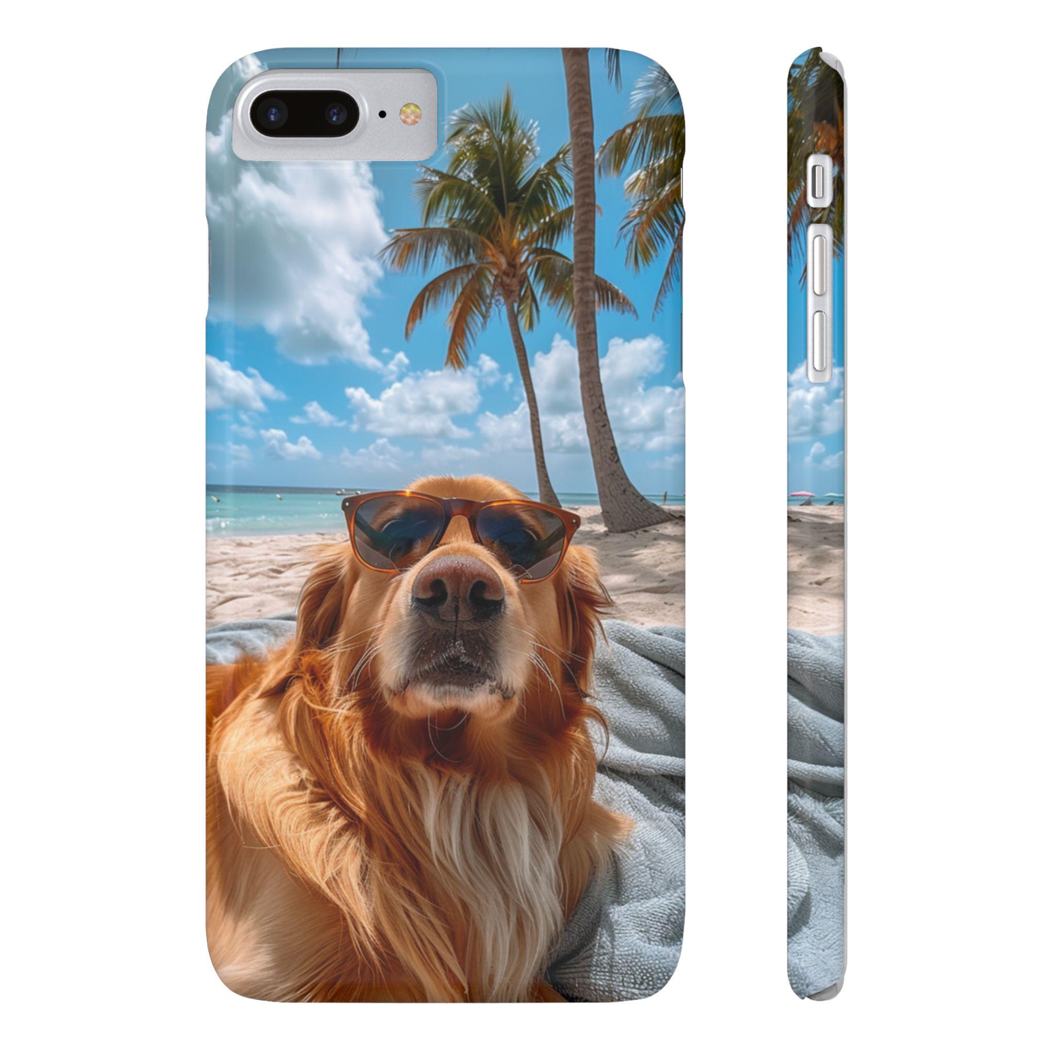 Golden Retriever Beach iPhone Case, Dog Lover Gift, Tropical Phone ...