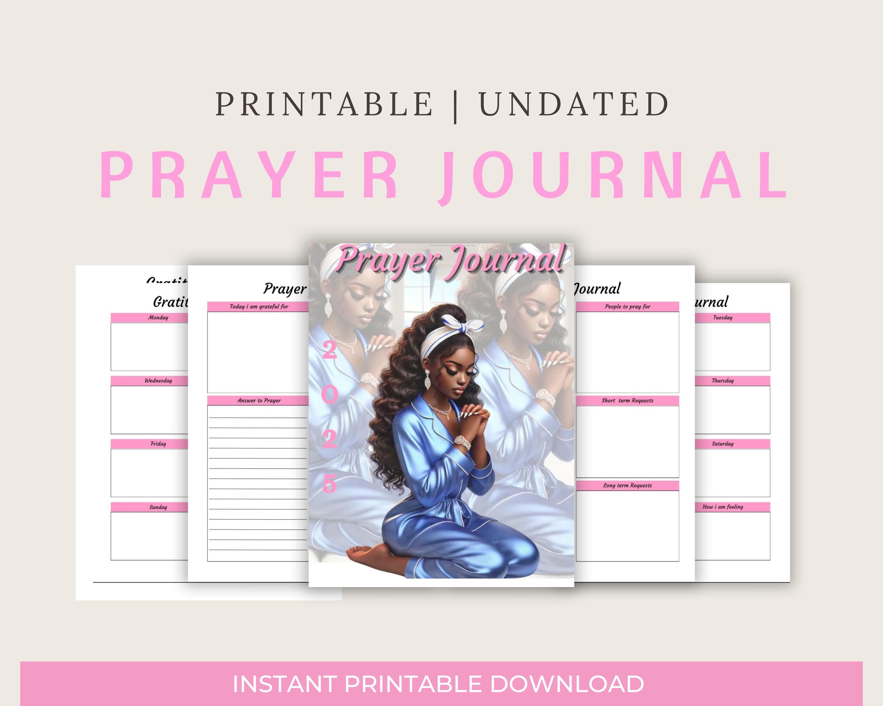 Grace & Gratitude Guided Prayer Journal, Printable Bible Study Guide ...