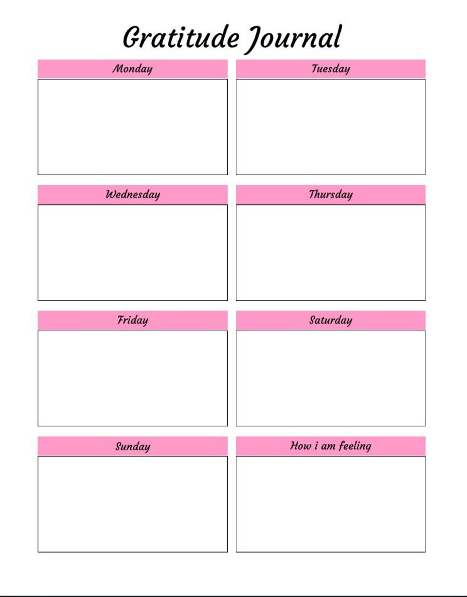 Grace & Gratitude Guided Prayer Journal, Printable Bible Study Guide ...