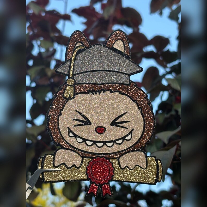 Graduation Labubu Topper - Etsy