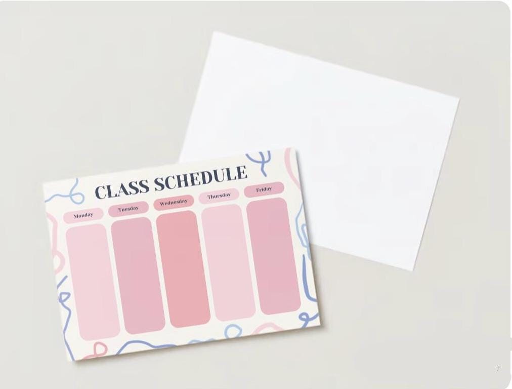 Personalized Study Planner PDF Printable Class Schedule & Study ...