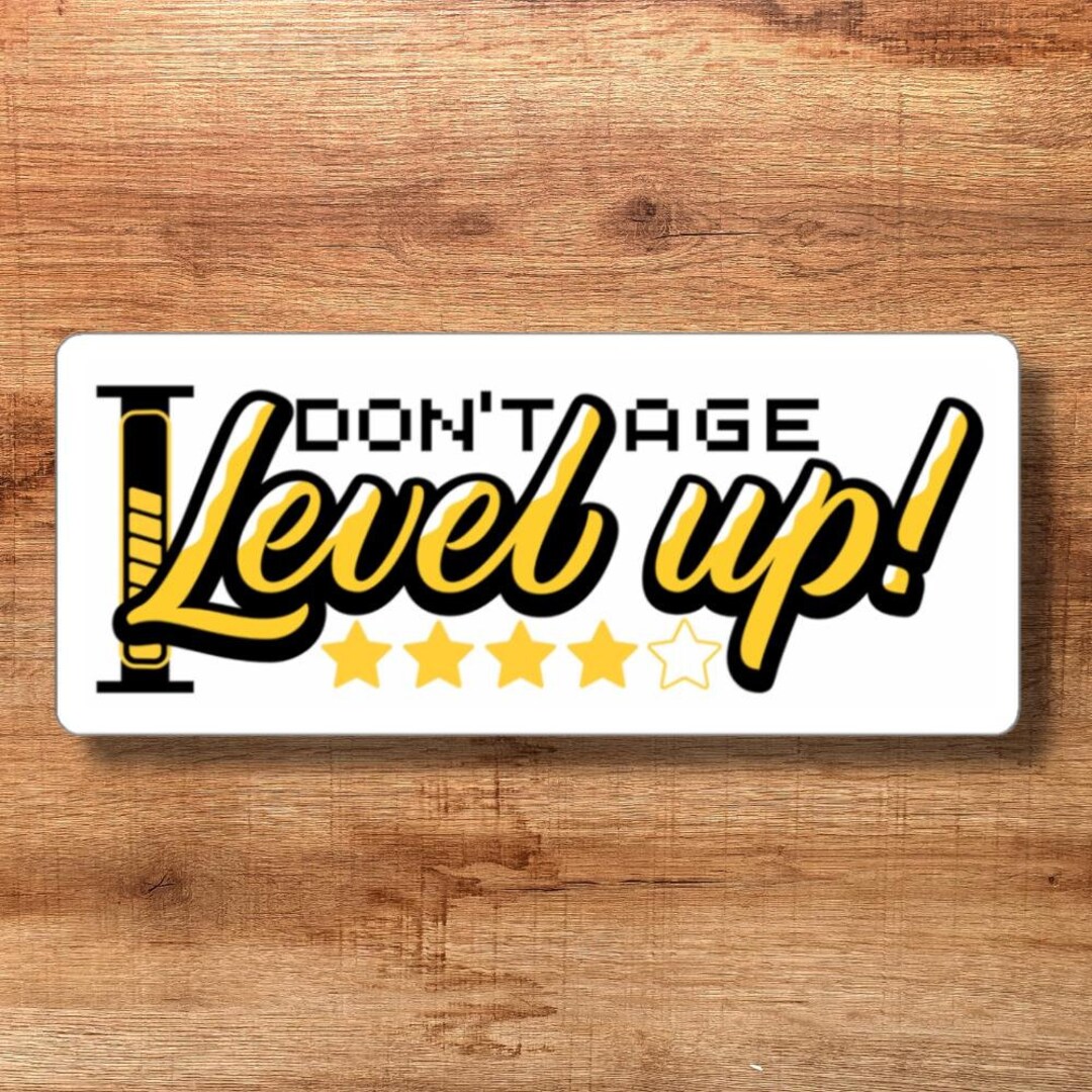 Funny Gaming Sticker I Don't Age I Level up Sticker Birthday Gaming ...