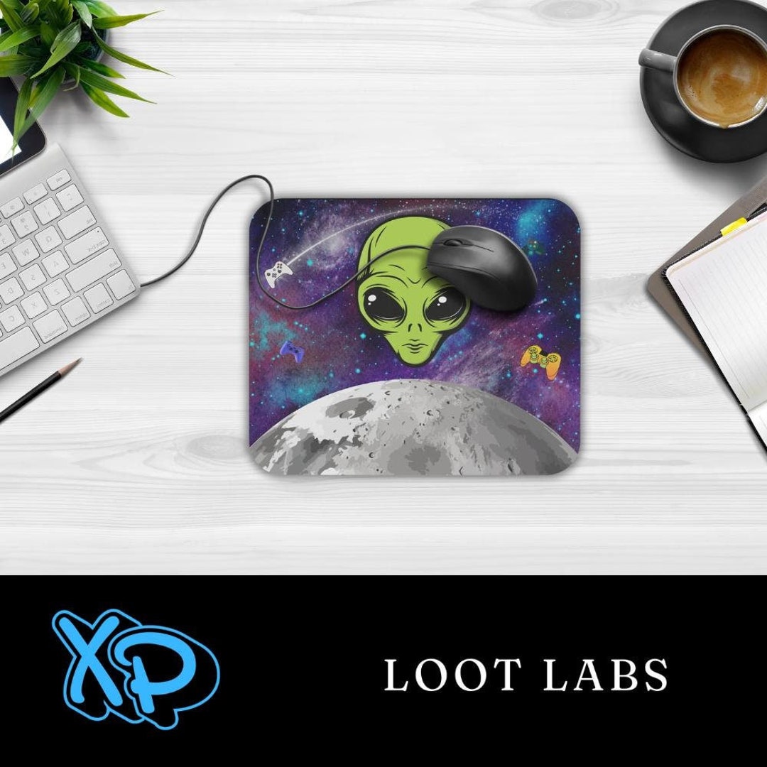 Alien Gaming Mouse Pad Space Themed Rectangle Mousepad Gamer ...