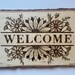 Blooming Welcome | Wood Burned Welcome Sign | Wood Slice Art ...