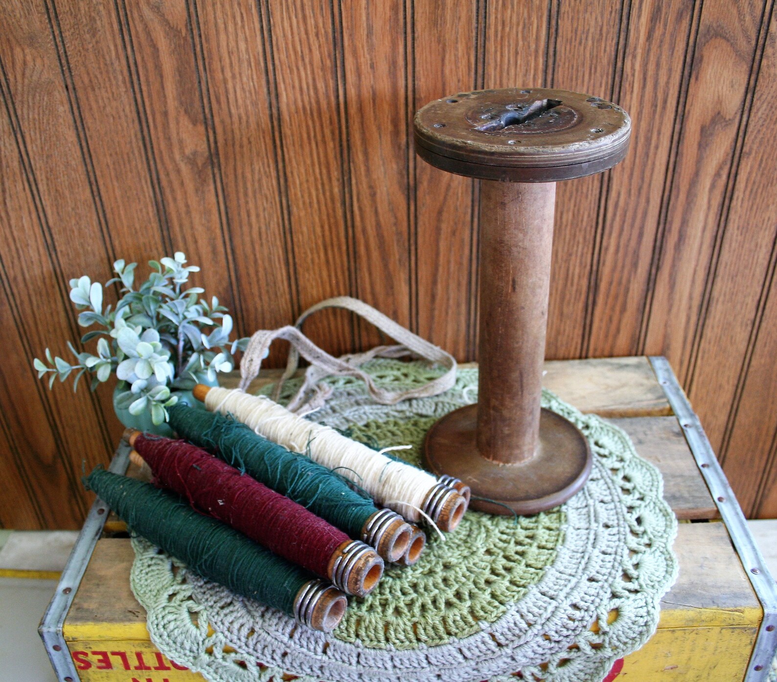 Antique Wooden Spools / Primitive/country Décor - Etsy