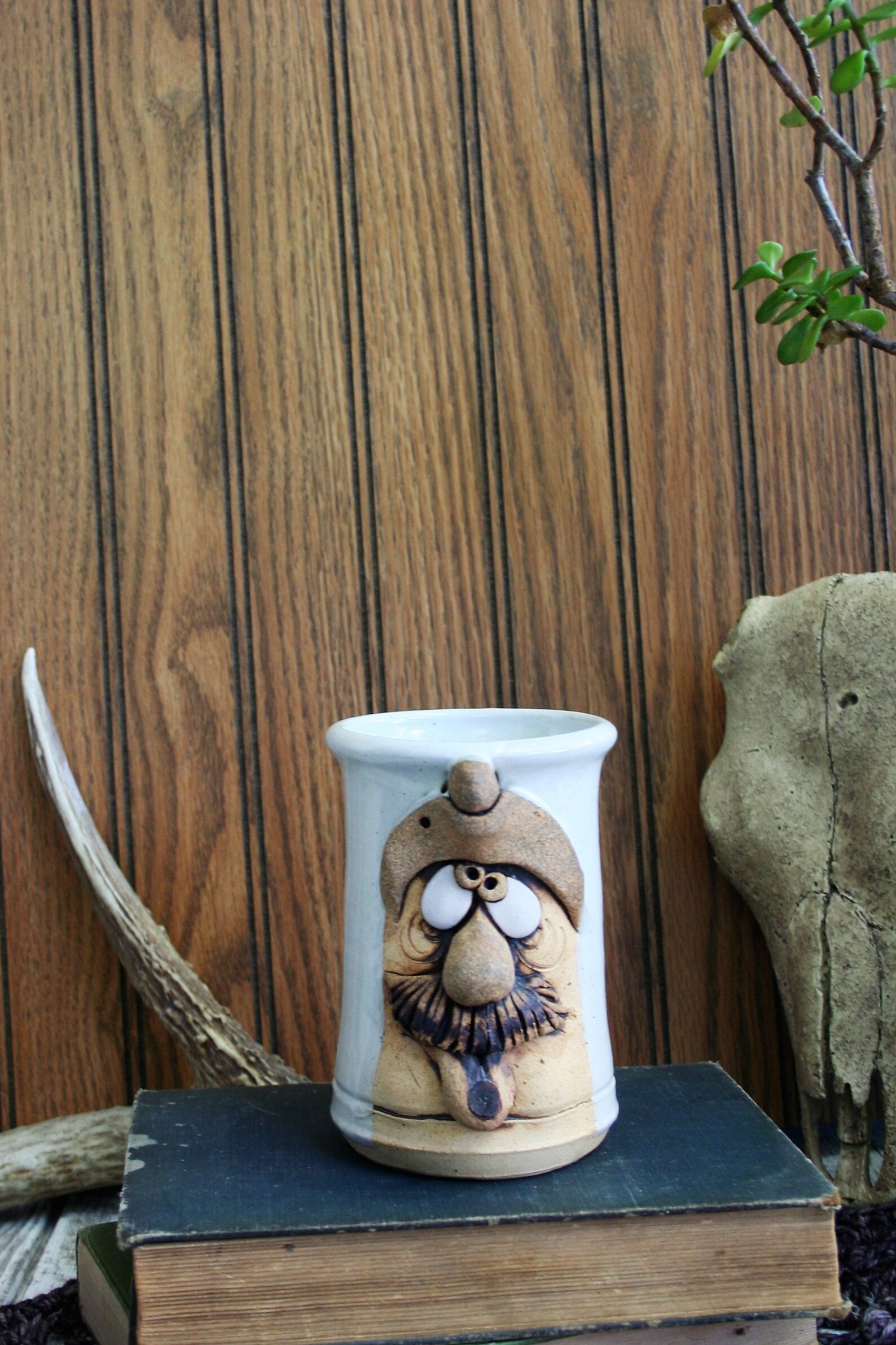 Awesome Handmade Face Pottery Mug / Man Face Smoking Pipe | Etsy