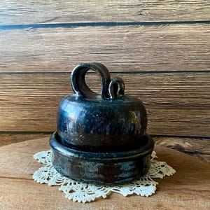 Rustic Pottery / Stoneware Butter Dish With Cover/lid - Etsy