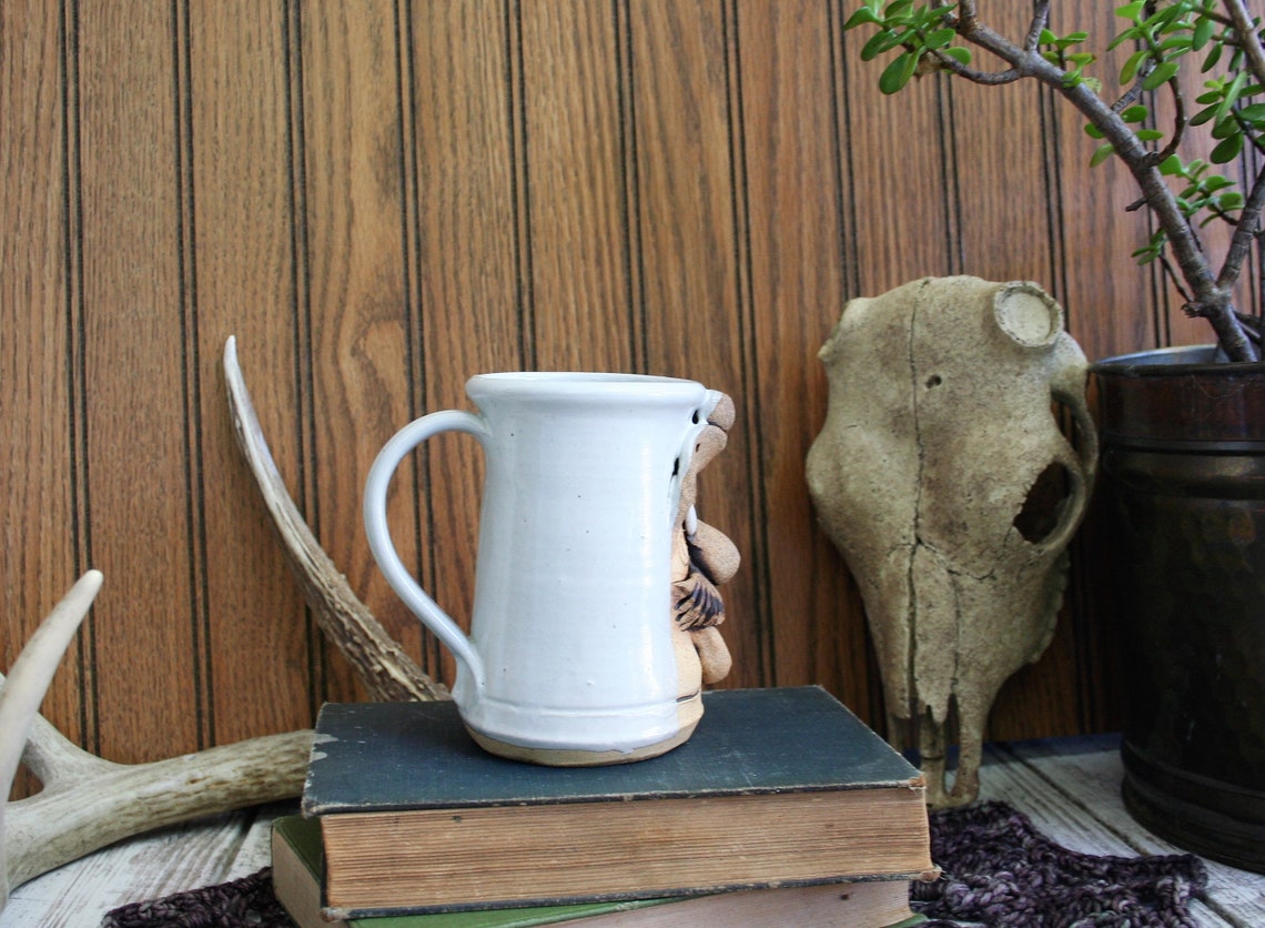 Awesome Handmade Face Pottery Mug / Man Face Smoking Pipe - Etsy