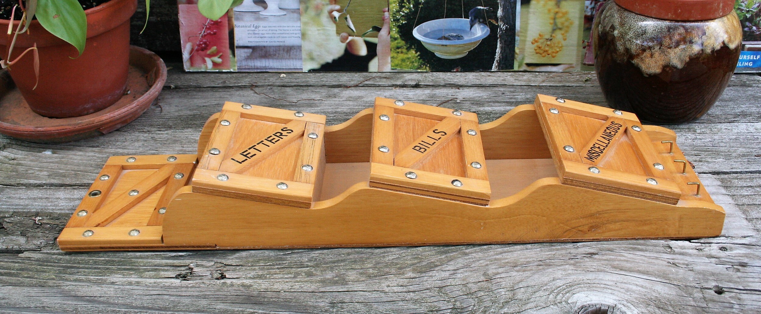 Letter and Bill / Mail Wall Organizer / Holder | Etsy