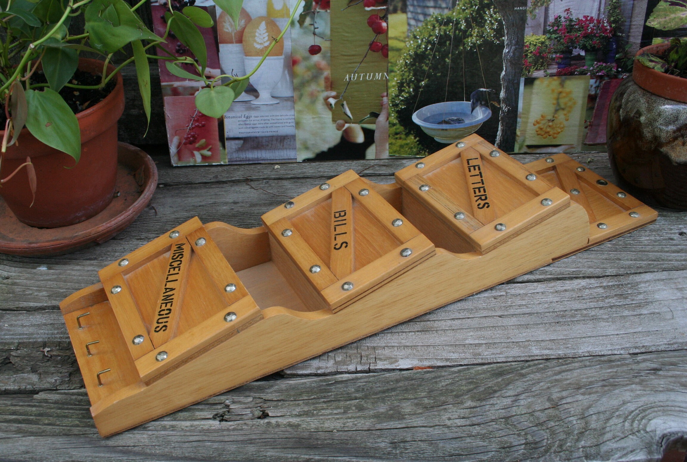 Letter and Bill / Mail Wall Organizer / Holder | Etsy