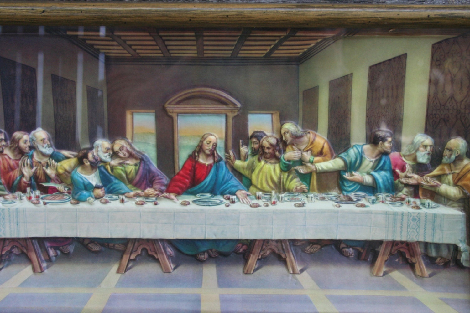 Vintage Religious Kitsch 3D Last Supper / Framed With Glass - Etsy