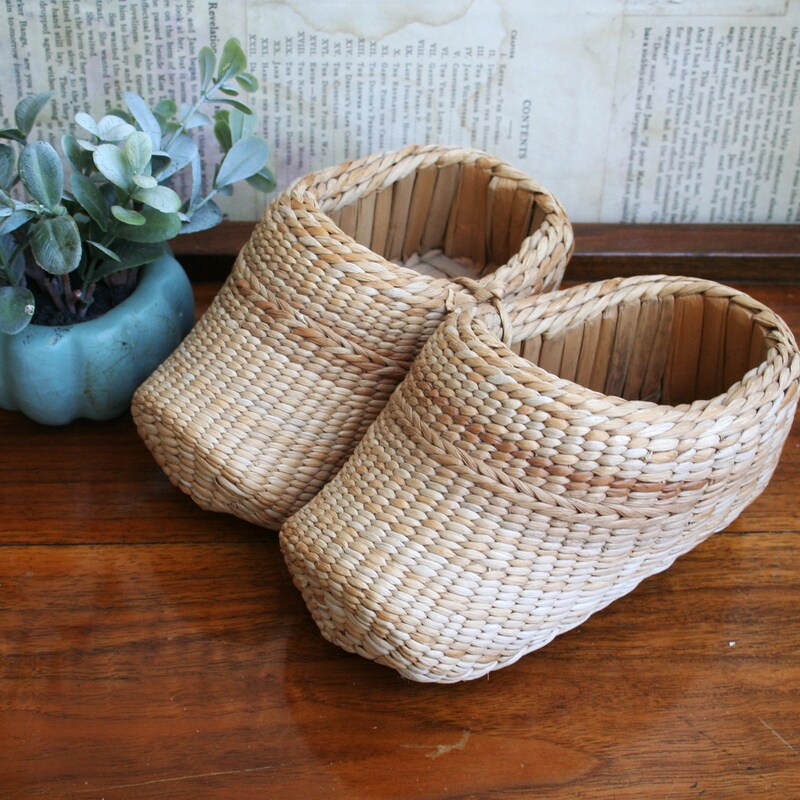 Woven Straw Shoes - Etsy