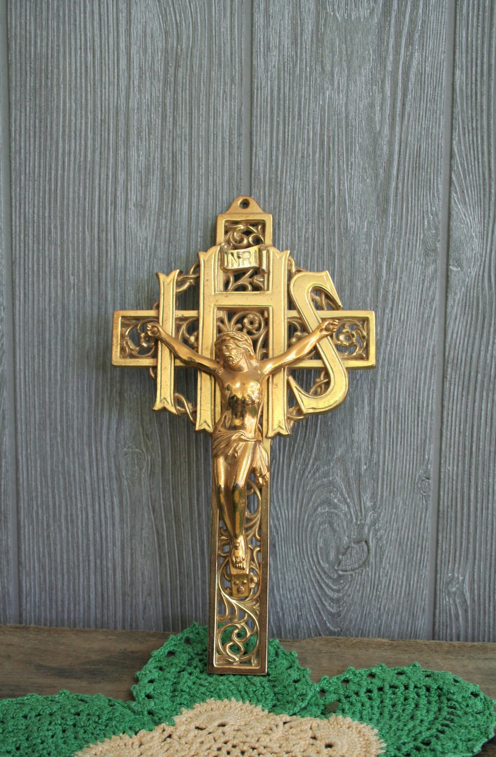 Very Nice Vintage Metal Crucifix | Etsy