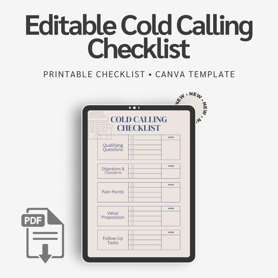 Cold Calling Checklist for Hotel Sales • Group Sales Outreach Script ...