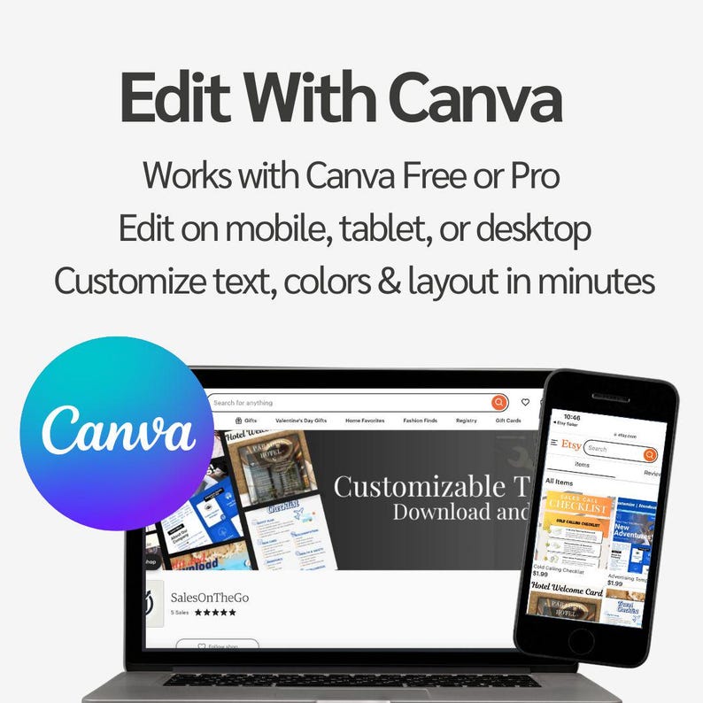 Sales Call Tracker | Sales Activity Log for Reps | Editable Canva PDF ...