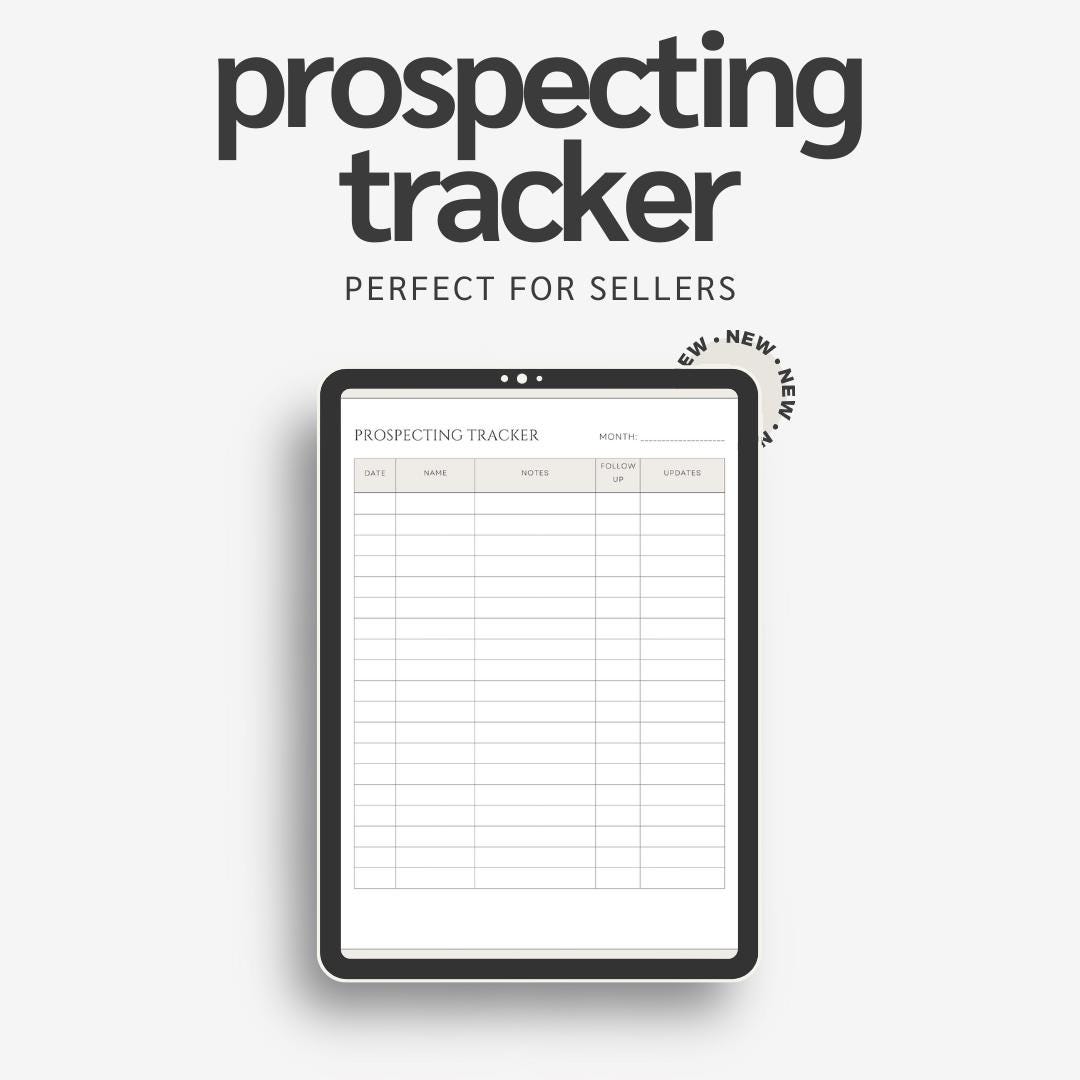 Customizable Prospecting Tracker - Etsy