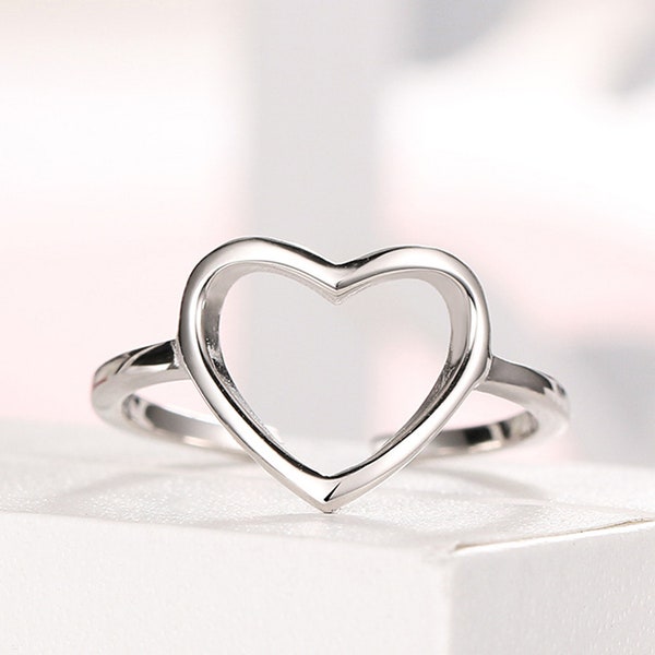 Open Heart Ring - Etsy