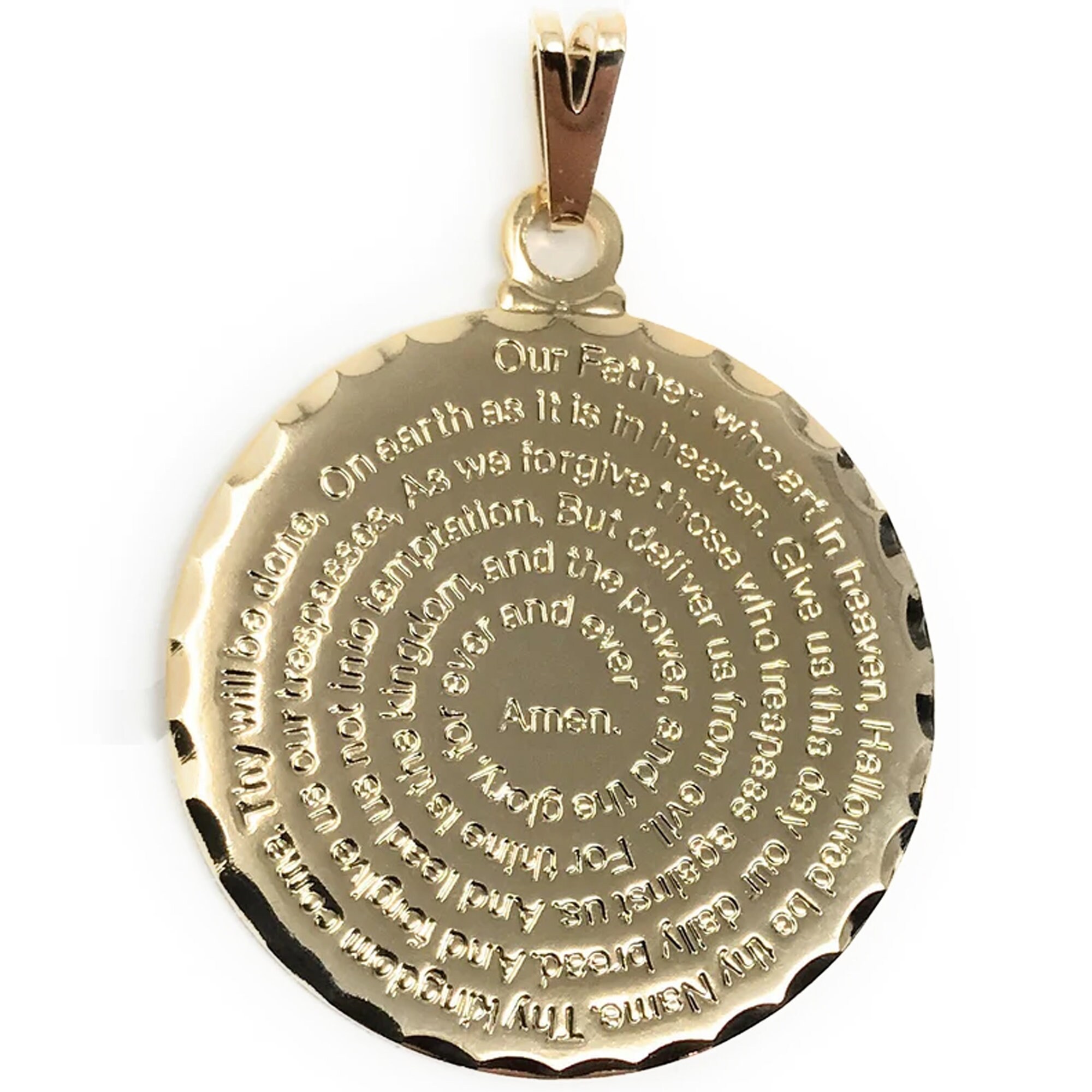 24kt Gold Filled the Lord's Prayer, Our Father Prayer Medallion, Our ...