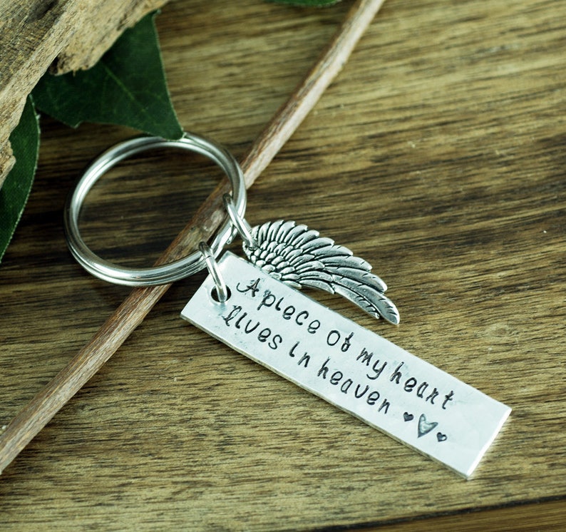 Memorial Keychain Sympathy Gift Engraved - Etsy