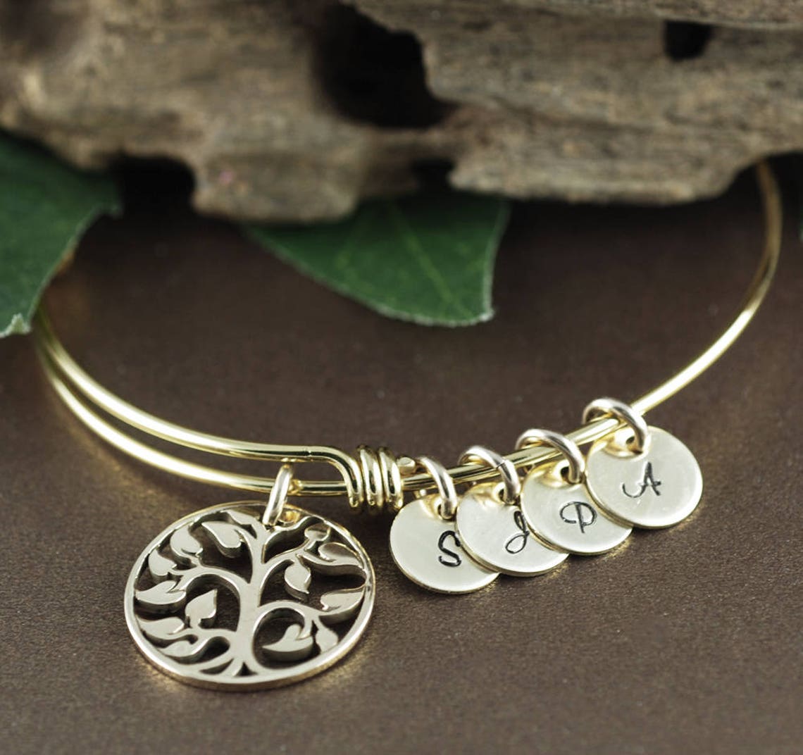 Gold Family Bracelet Tree of Life Bracelet Mommy Gold Tree - Etsy