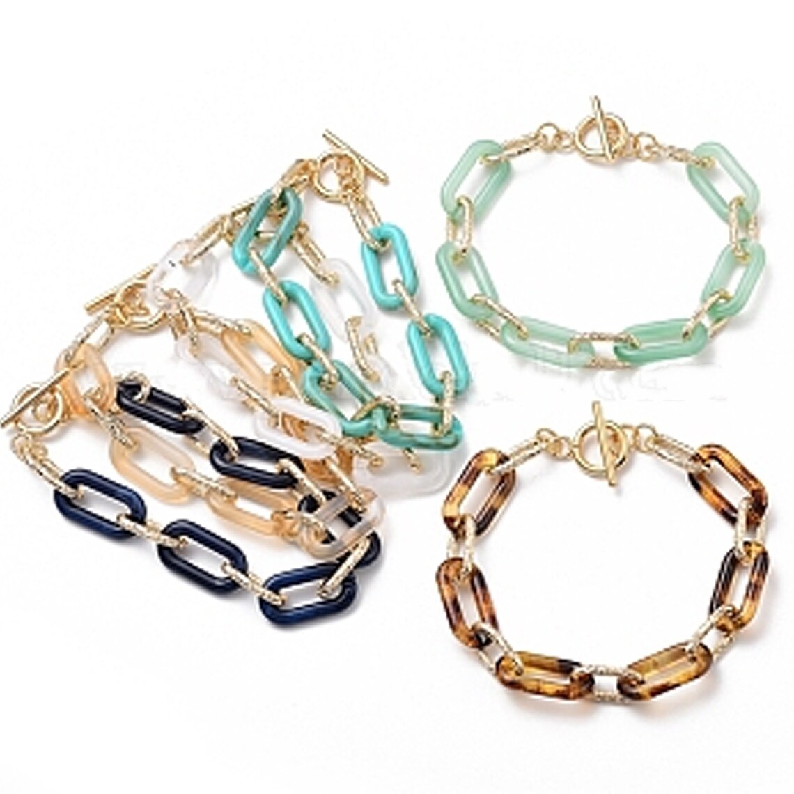 Large Link Bracelet Acrylic Link Bracelet Paperclip Chain - Etsy