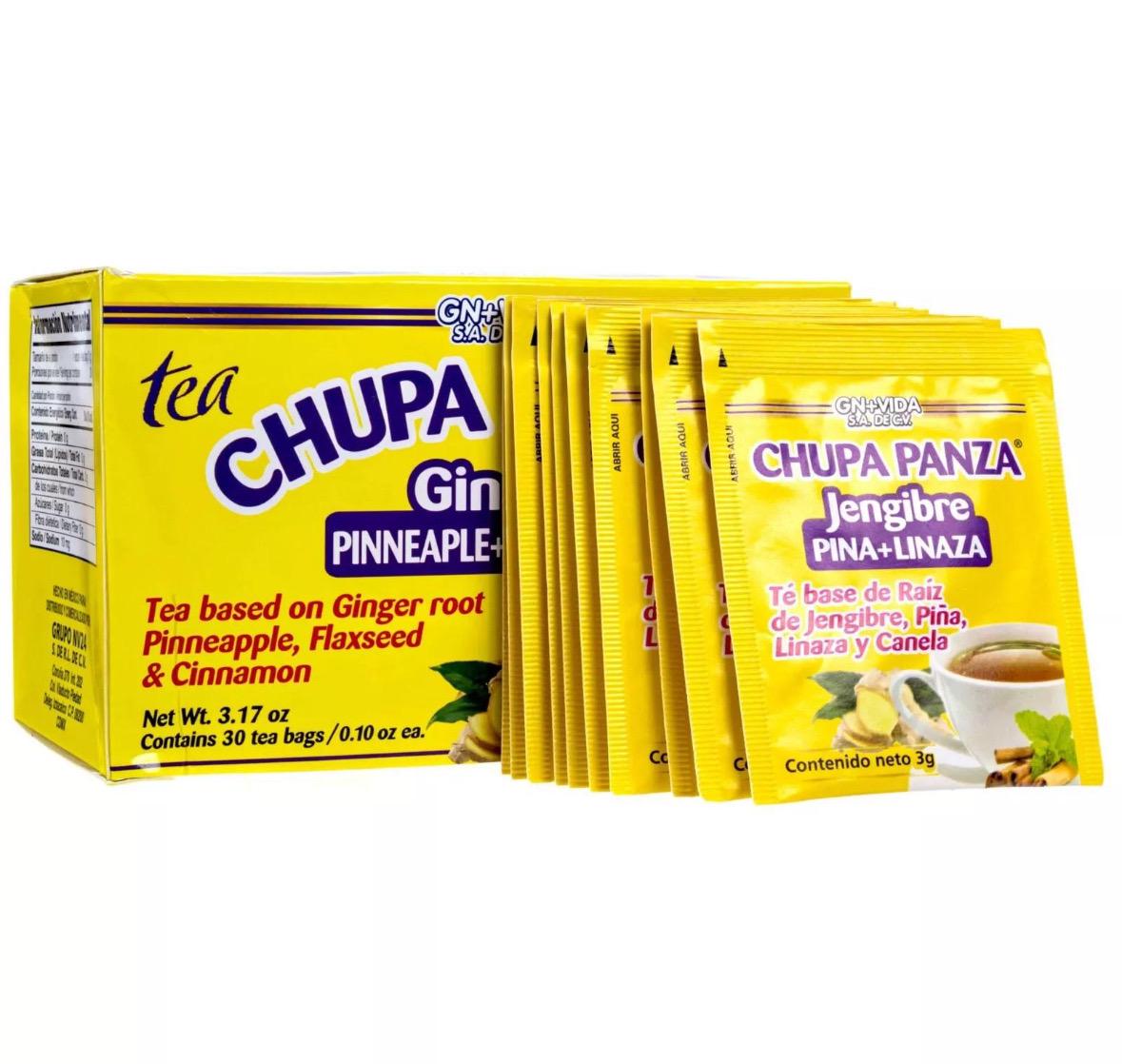 Tea Chupa Panza, Tea Based on Ginger Root, Pineapple, Flax & Cinnamon ...