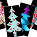 Printable Modern Christmas Trees 1x2 Digital Collage Sheet Domino ...