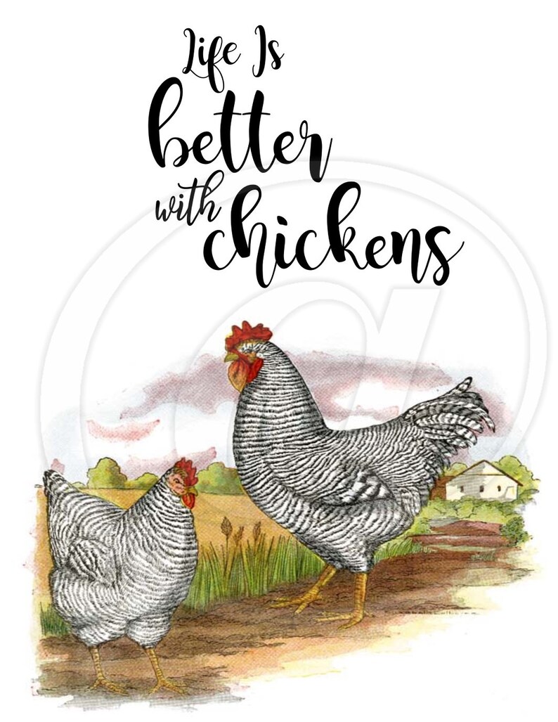 Printable Life is Better Chickens Farmhouse Country 8.5x11 - Etsy