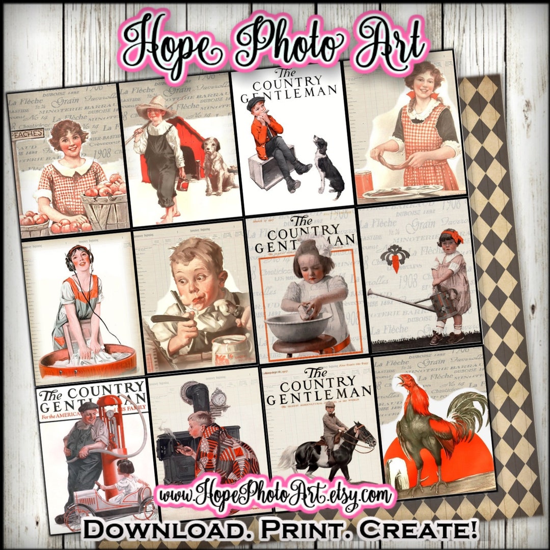 Country Farmhouse Ephemera, Farm Life, Junk Journal, Journaling Cards ...