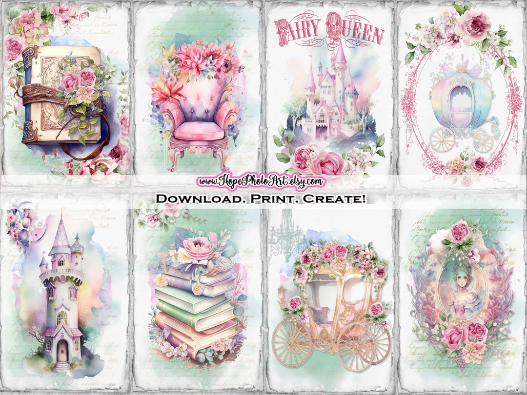Bookish Junk Journal, Fairytale, Princess, Unicorn, Fantasy, Dragons ...