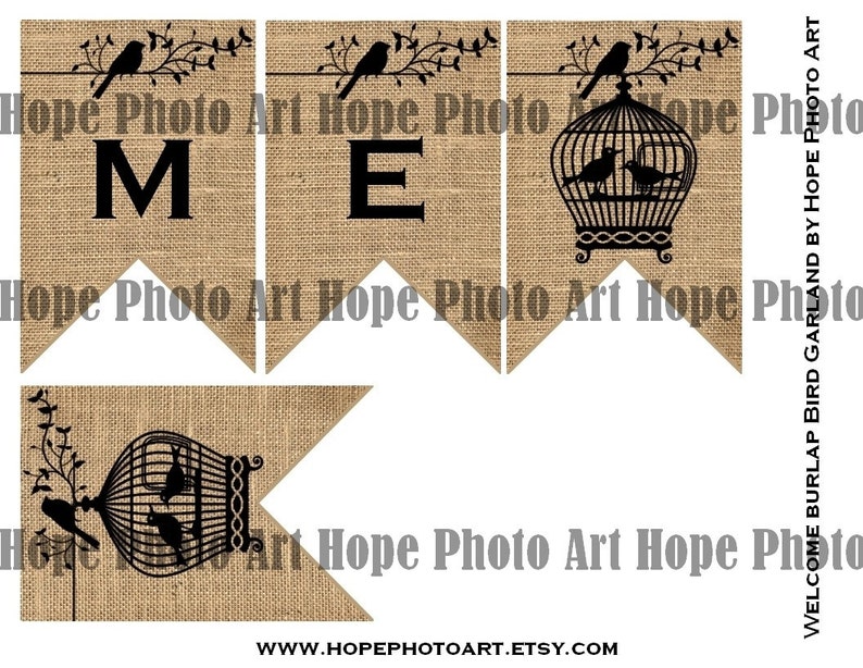 Printable Farmhouse Welcome Burlap Banner 3x4.5 Pennant Flag - Etsy