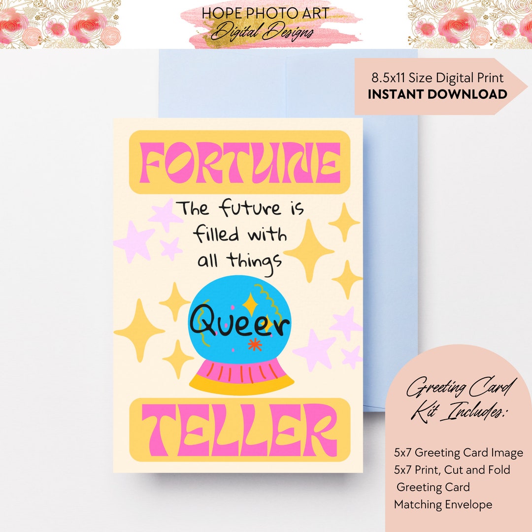 LGBTQ Card, the Future Encouragement, Crystal Ball, Stars, Greeting ...