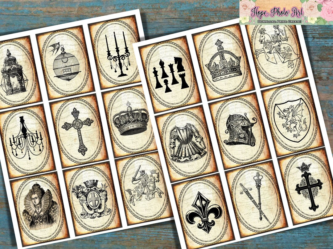 Medieval Cards, Knights, Dungeons Dragons, Queens, Crowns, Ephemera ...