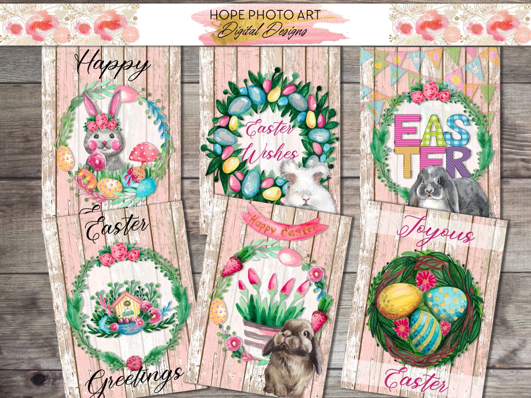 Happy Easter Cards, Easter Bunny, Cottage Farmhouse, Soft Pink, Easter ...