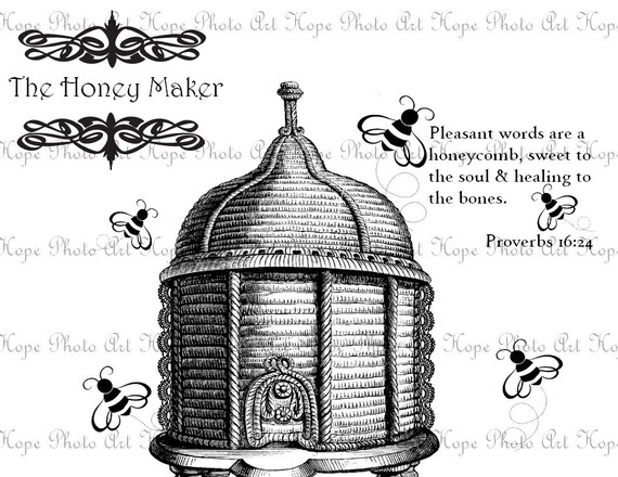 Wall Décor covered with honey and bees original handmade Halloween ...