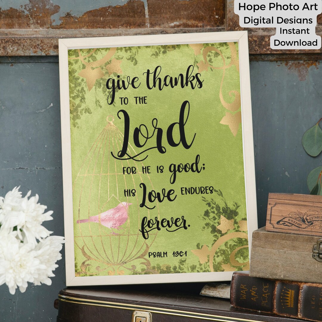 Give Thanks to the Lord, Autumn, Fall Decor, Bible Verse, Thanksgiving ...