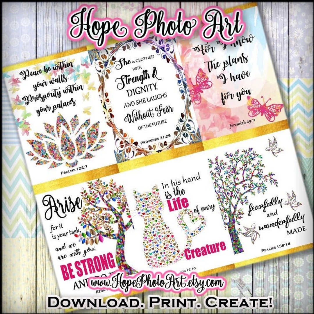 Printable Bible Journaling, Scripture, Psalms Proverbs, Journal Cards ...