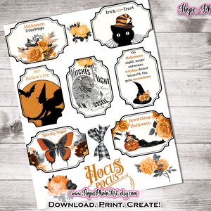 Vintage Halloween Tags and Labels, Victorian, Junk Journal ...