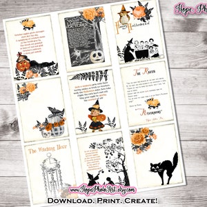 Vintage Halloween Tags and Labels, Victorian, Junk Journal ...