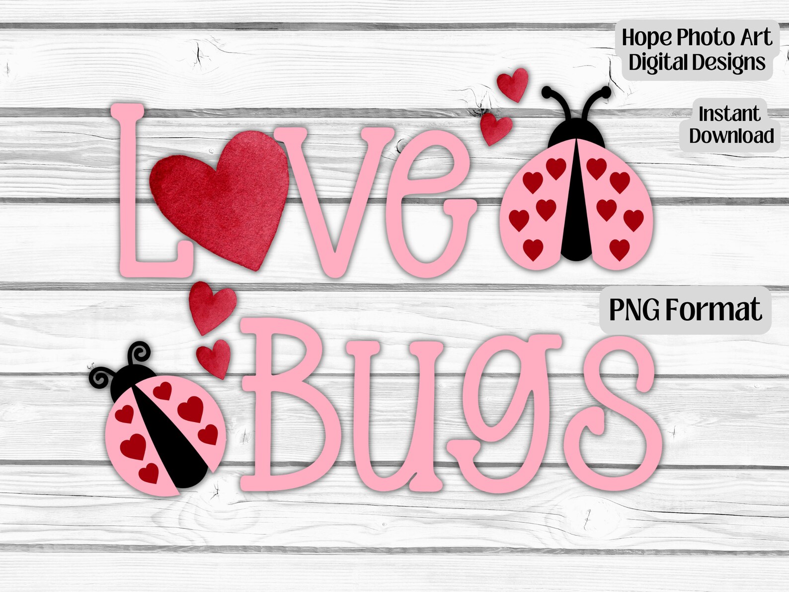 Valentine Love Bugs, Lady Bugs, Hearts, Iron on Transfer, Scrapbooking ...
